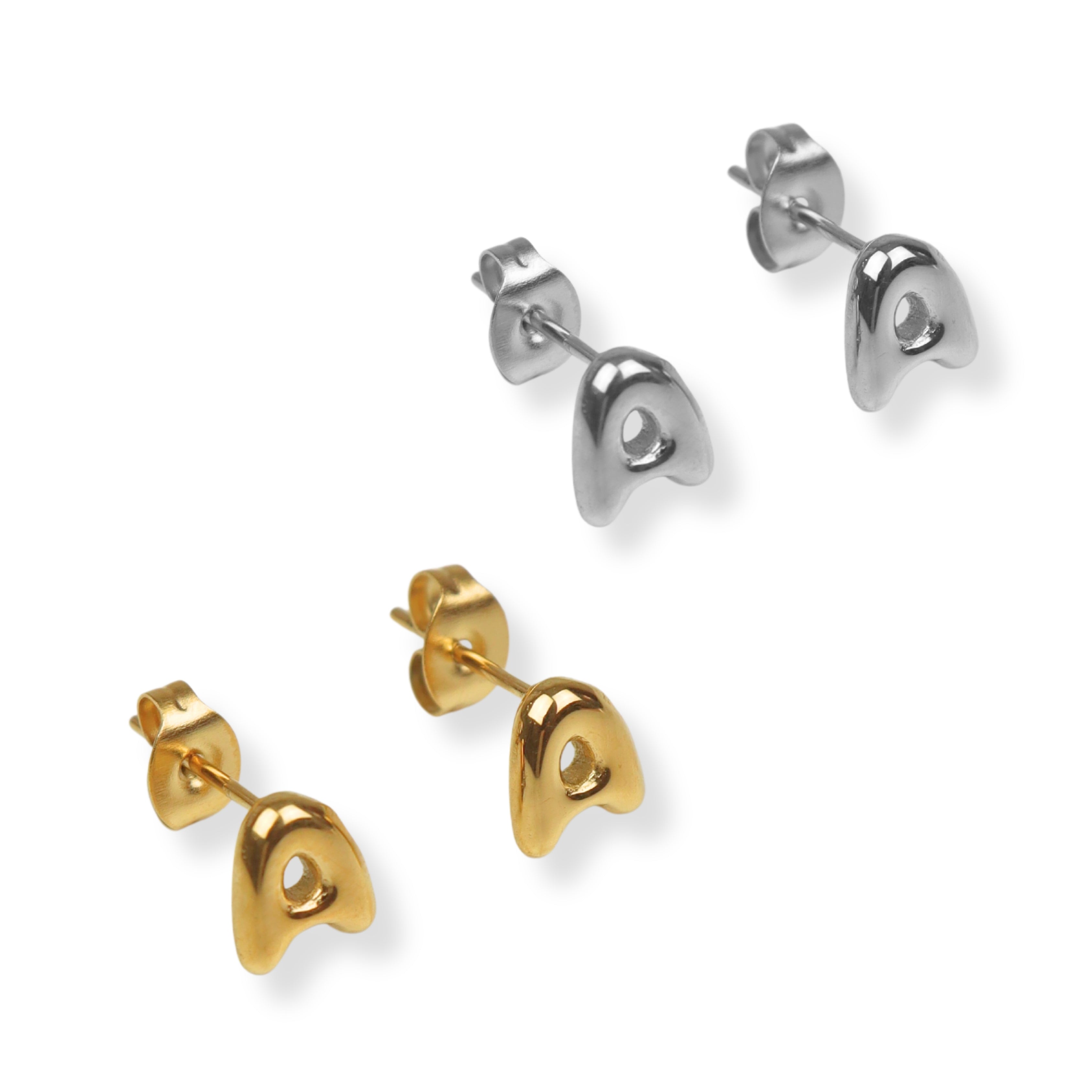 Aretes con inicial nuevo - dormilonas - letras A a Z - oro o plata – Y ...