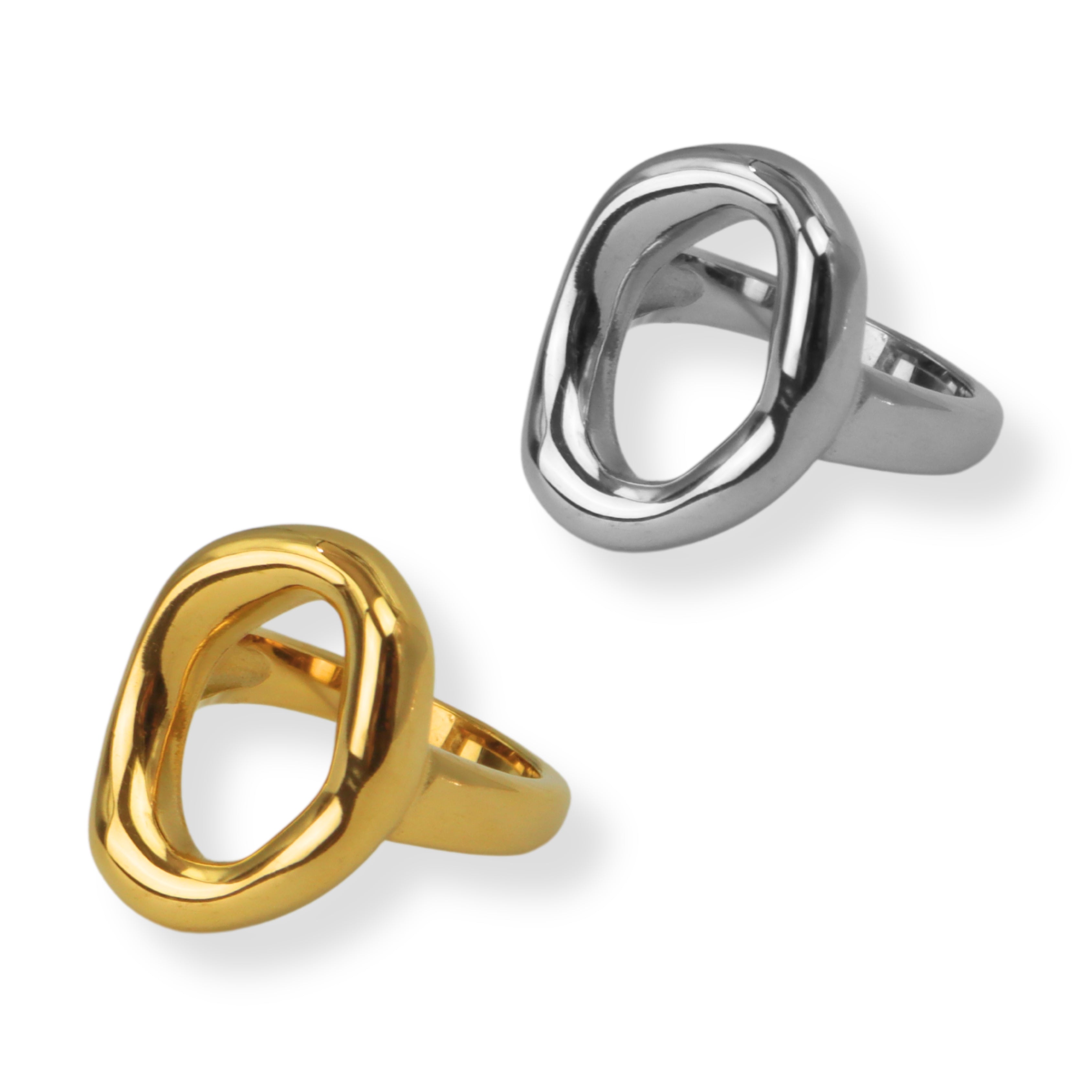 Sortija Gretchen - círculo - oro o plata - size 6 a 8 – Y Jewels LLC